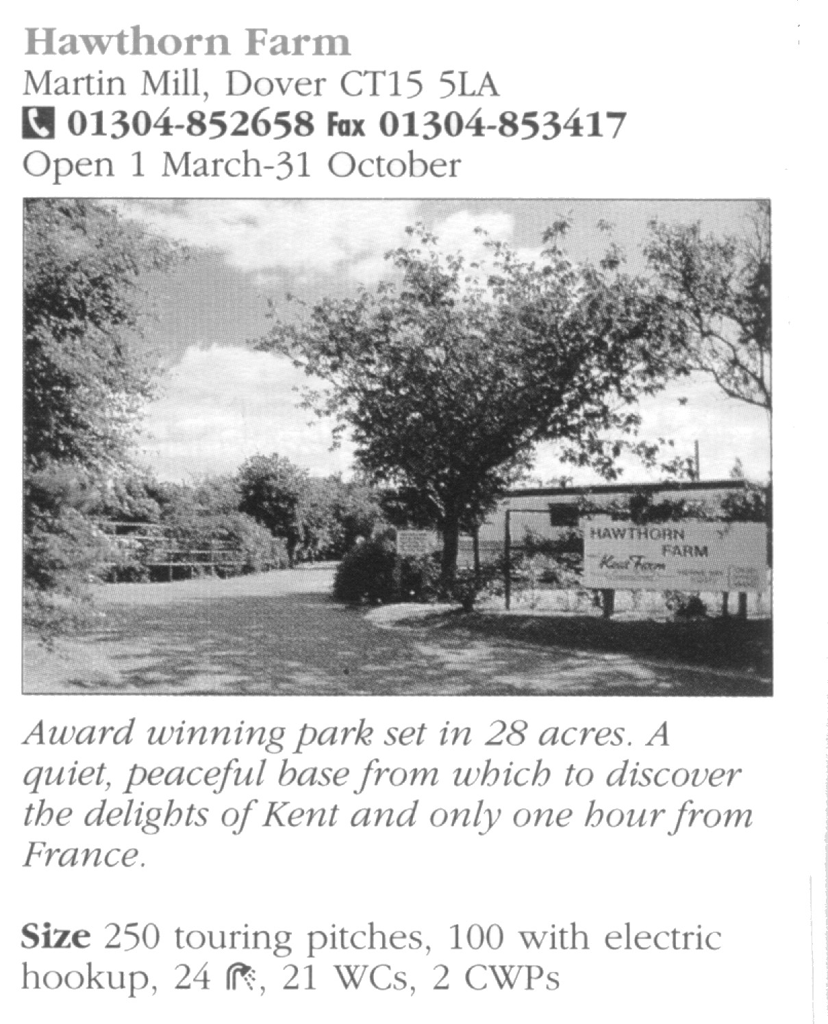 Grossbritannien | Martin Mill | Camping Hawthorn Farm KeatFarm Parks ...